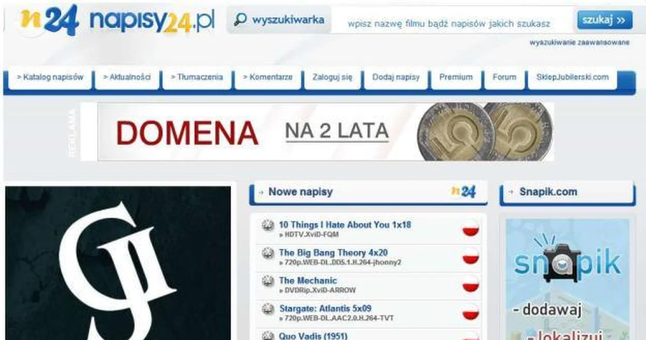 Znany serwis z napisami wystawiony na Allegro - GeekWeek w INTERIA.PL