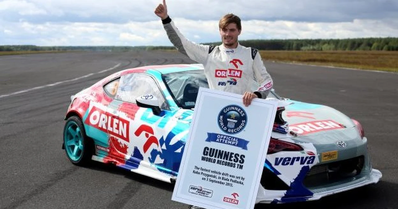 Jakub Przygoński z rekordem prędkości w jeździe driftem