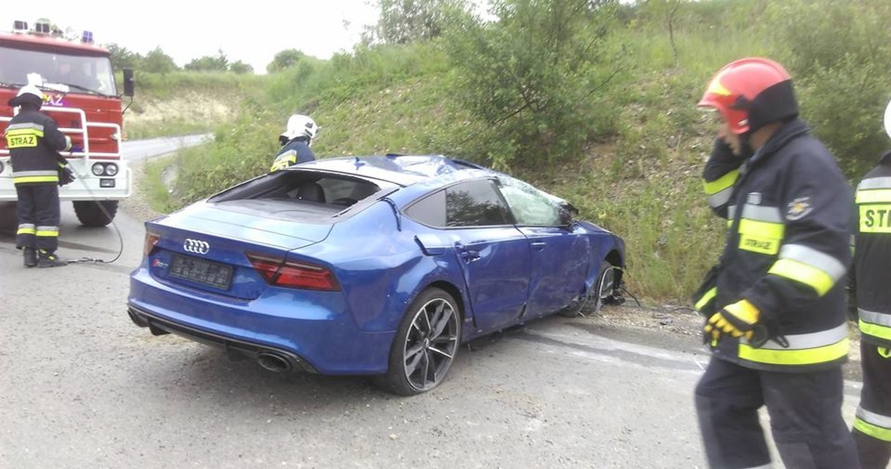 Audi RS7 Performance rozbite pod Paczółtowicami - Motoryzacja w INTERIA.PL