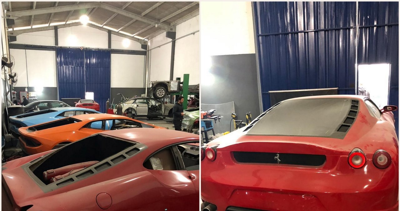Fabryka podróbek… ferrari i lamborghini. Auta były oferowane w ...