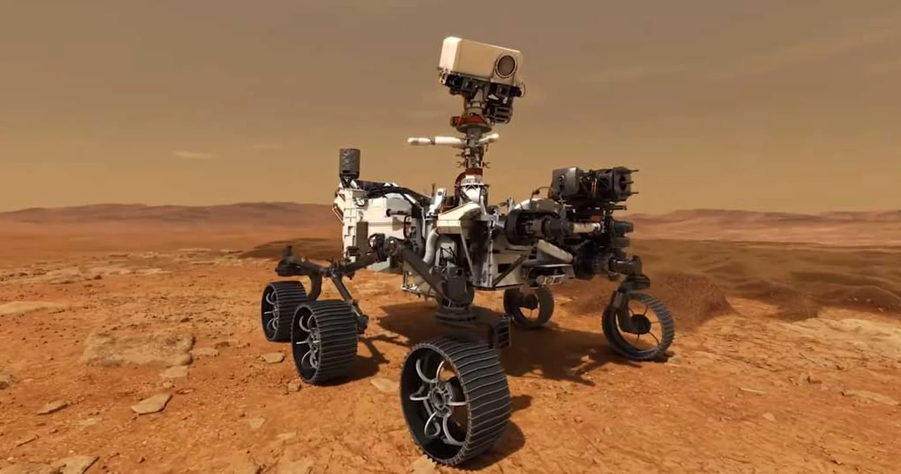 Łazik NASA Perseverance ze specjalnymi narzędziami Sherloc i Watson