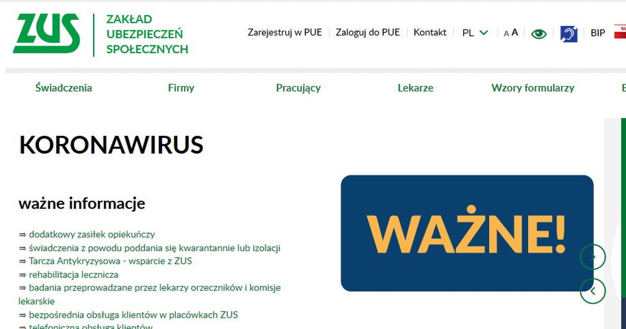 Strona ZUS nie działa prawidłowo - problem z logowaniem do PUE ...