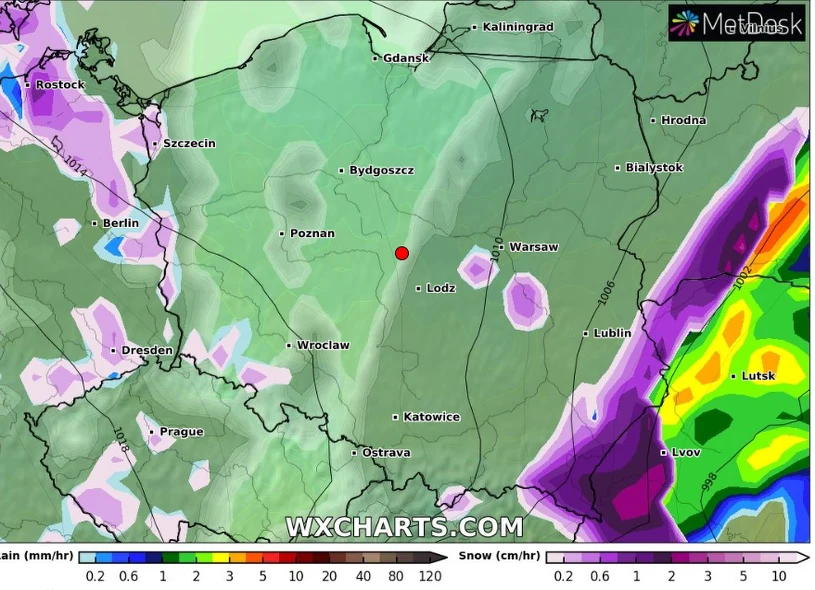 Pogoda. Prognoza pogody. Opady śniegu i śniegu z deszczem. Będzie mocny ...