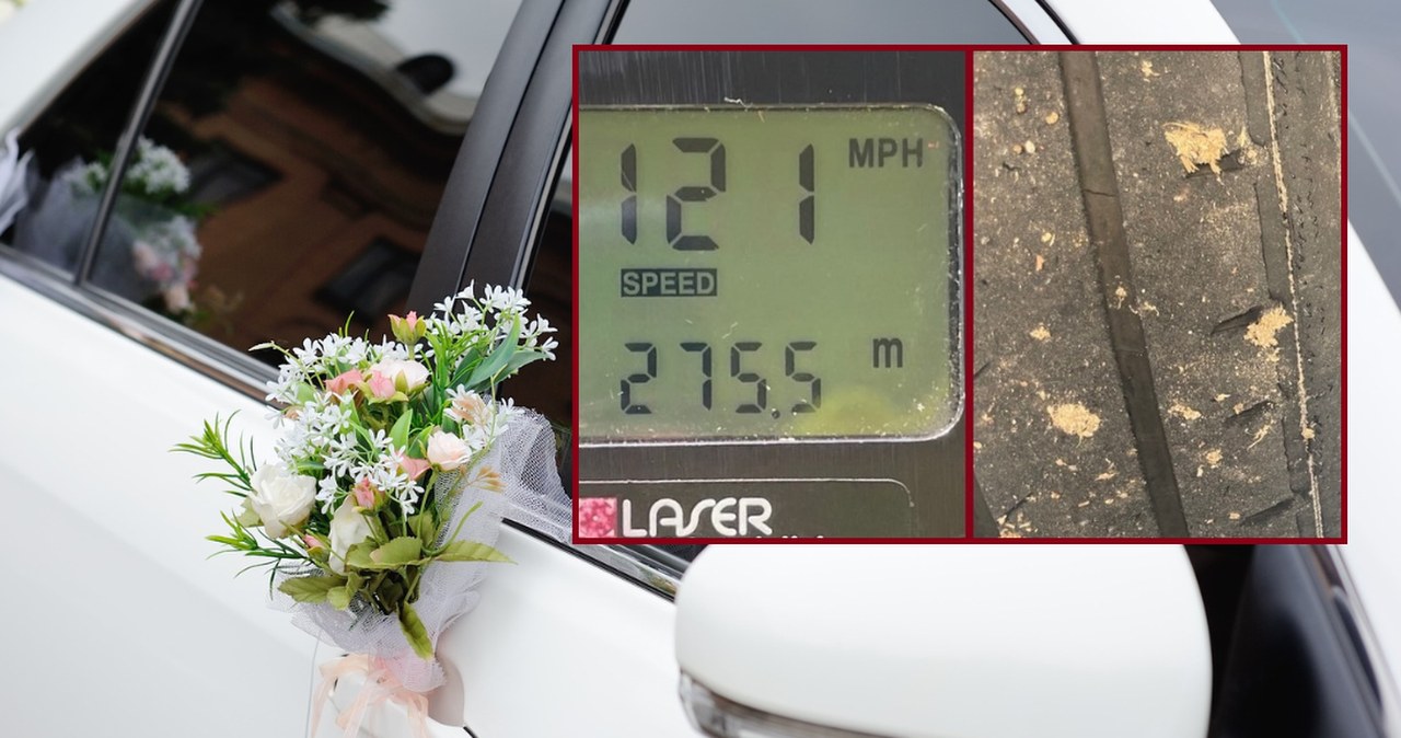 Anglia. Policja zatrzymała pędzącego autem pana młodego. Jechał 195 km ...