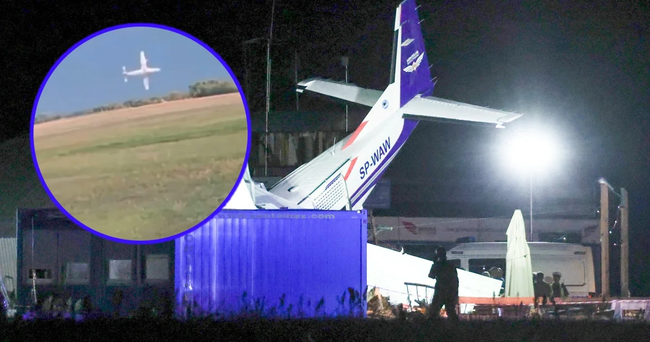 Katastrofa samolotu w Chrcynnie. Jest nagranie - Wydarzenia w INTERIA.PL