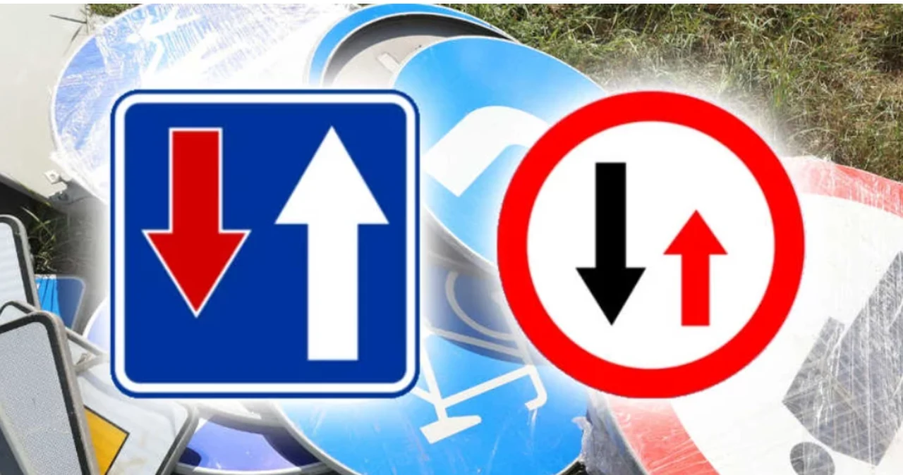 Znak B-31, czerwona i czarna strzałka. Kto ma pierwszeństwo ...