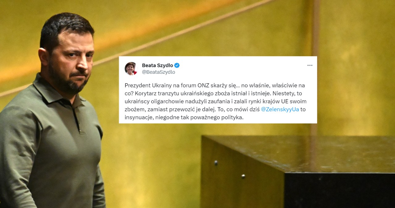 Słowa Wołodymyra Zełenskiego o Polsce. Reaguje Beata Szydło - Wydarzenia w INTERIA.PL