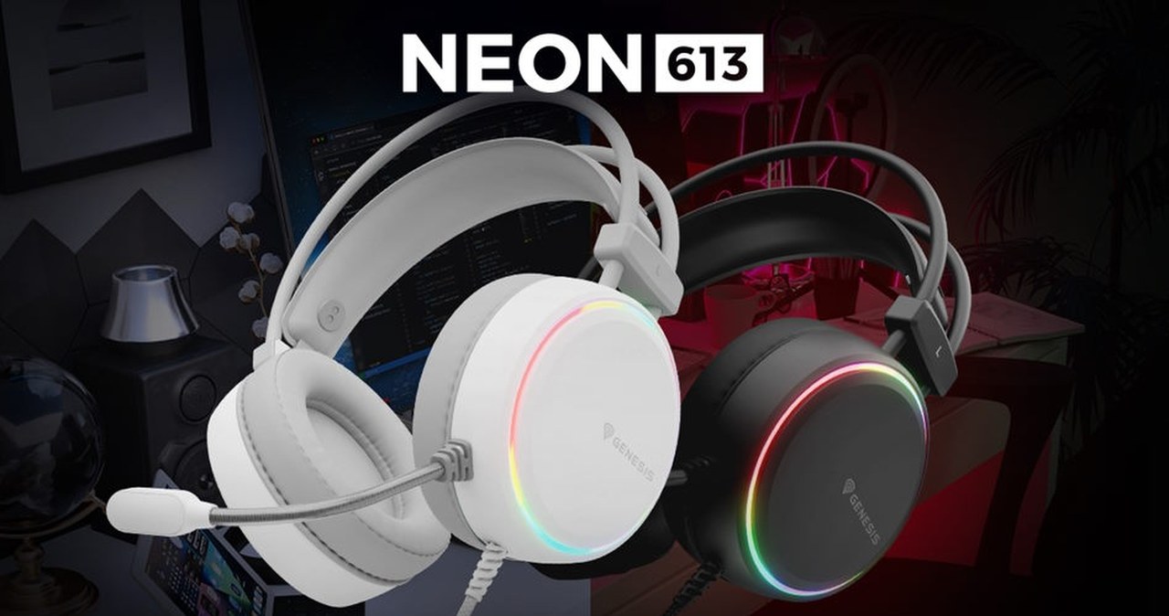 Genesis Neon 613 – gamingowe słuchawki wokółuszne z podświetleniem RGB ...