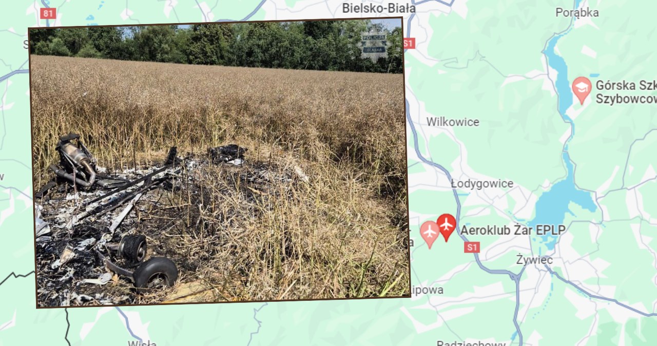Lipowa. Katastrofa lotnicza na Śląsku. Nie żyje 75-latek - Wydarzenia w INTERIA.PL