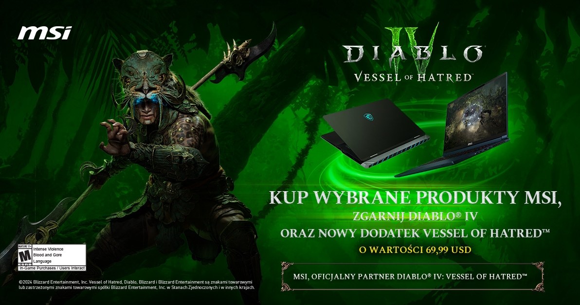 Współpraca MSI i Blizzarda z okazji premiery dodatku Diablo IV: Vessel of Hatred! - Gry w INTERIA.PL