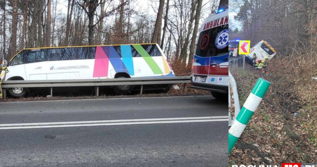 Kopaliny, Bochnia. Wypadek autobusu, pasażerowie zakleszczeni - Wydarzenia w INTERIA.PL