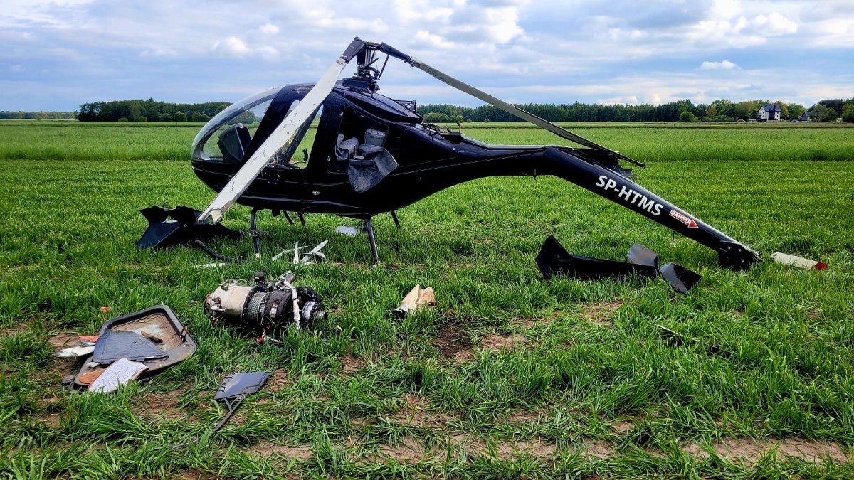 W miejscowości Stopin na Mazowszu rozbił się śmigłowiec - RMF 24