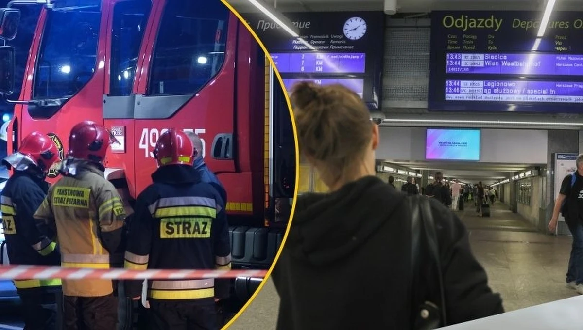 Ewakuacja na dworcu Warszawa Wschodnia – ćwiczenia PSP z 21 na 22 września - RMF 24