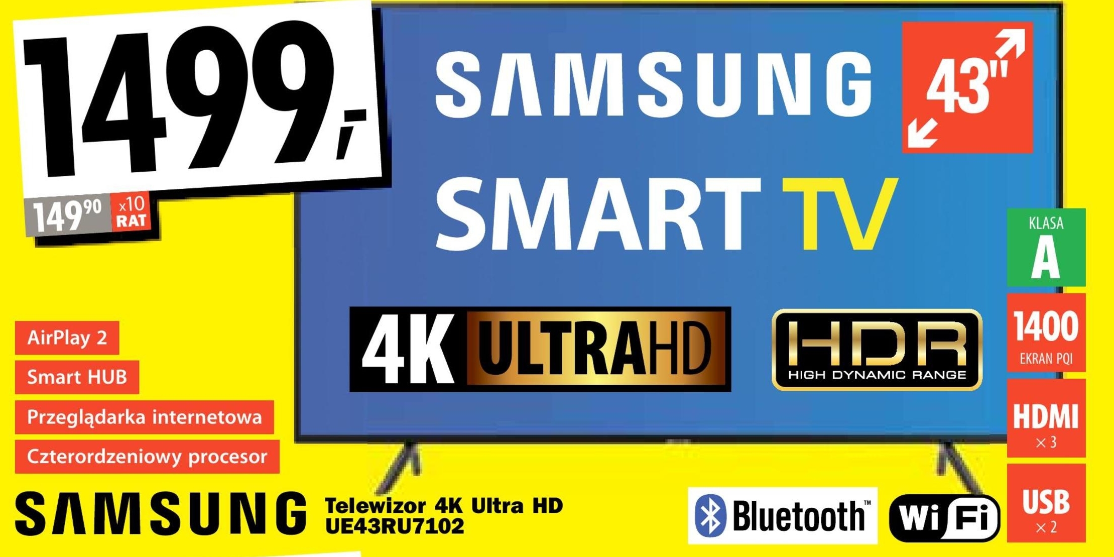 Archiwum | Telewizor LED UE43RU7102 Samsung - Media Expert 15. 02. 2020 ...
