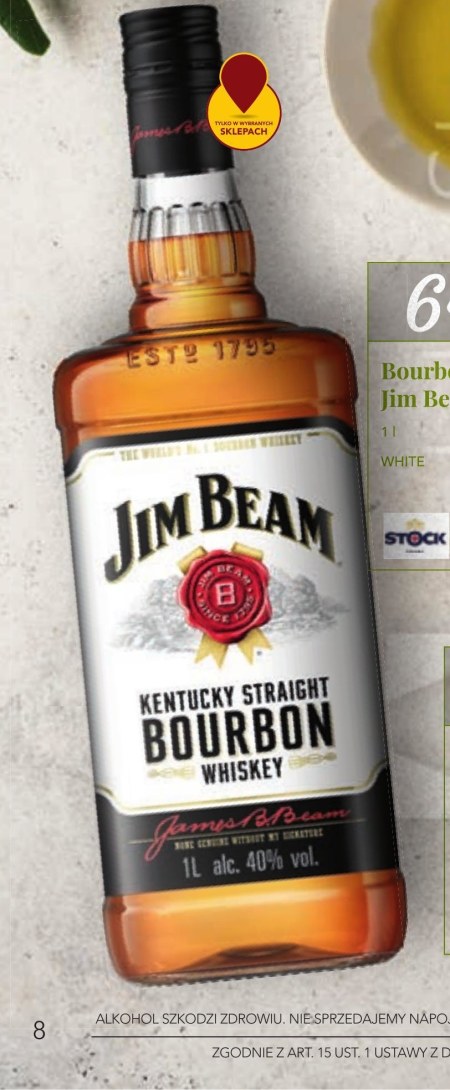 Whiskey Jim Beam - promocja Stokrotka Supermarket - Ding.pl