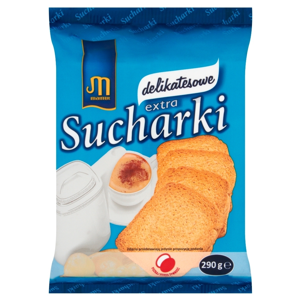 Sucharki Mamut - 24% TANIEJ! - promocja Intermarche Super - Ding.pl