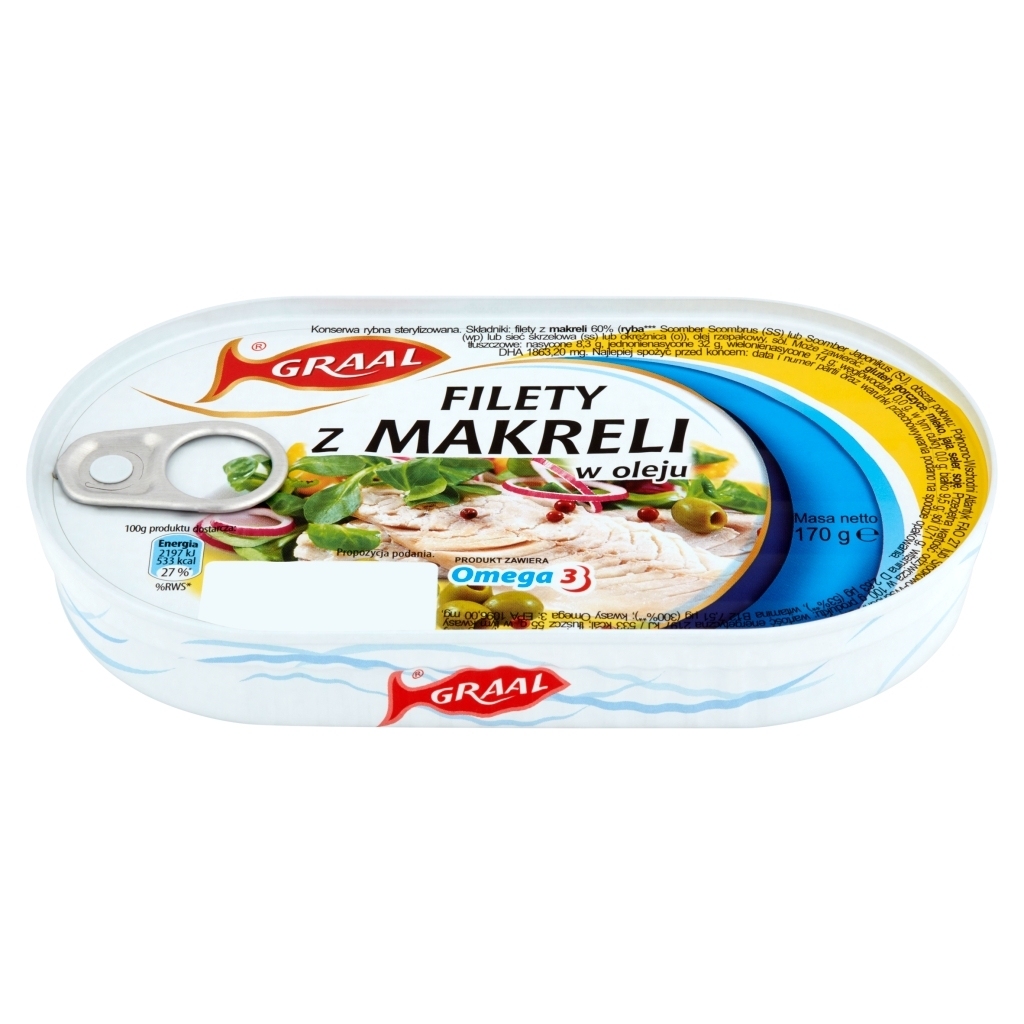 Graal Filety z makreli w oleju 170 g - promocja Topaz - Ding.pl