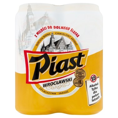 Piast Wrocławski Piwo jasne 4 x 500 ml - promocja Kaufland - Ding.pl