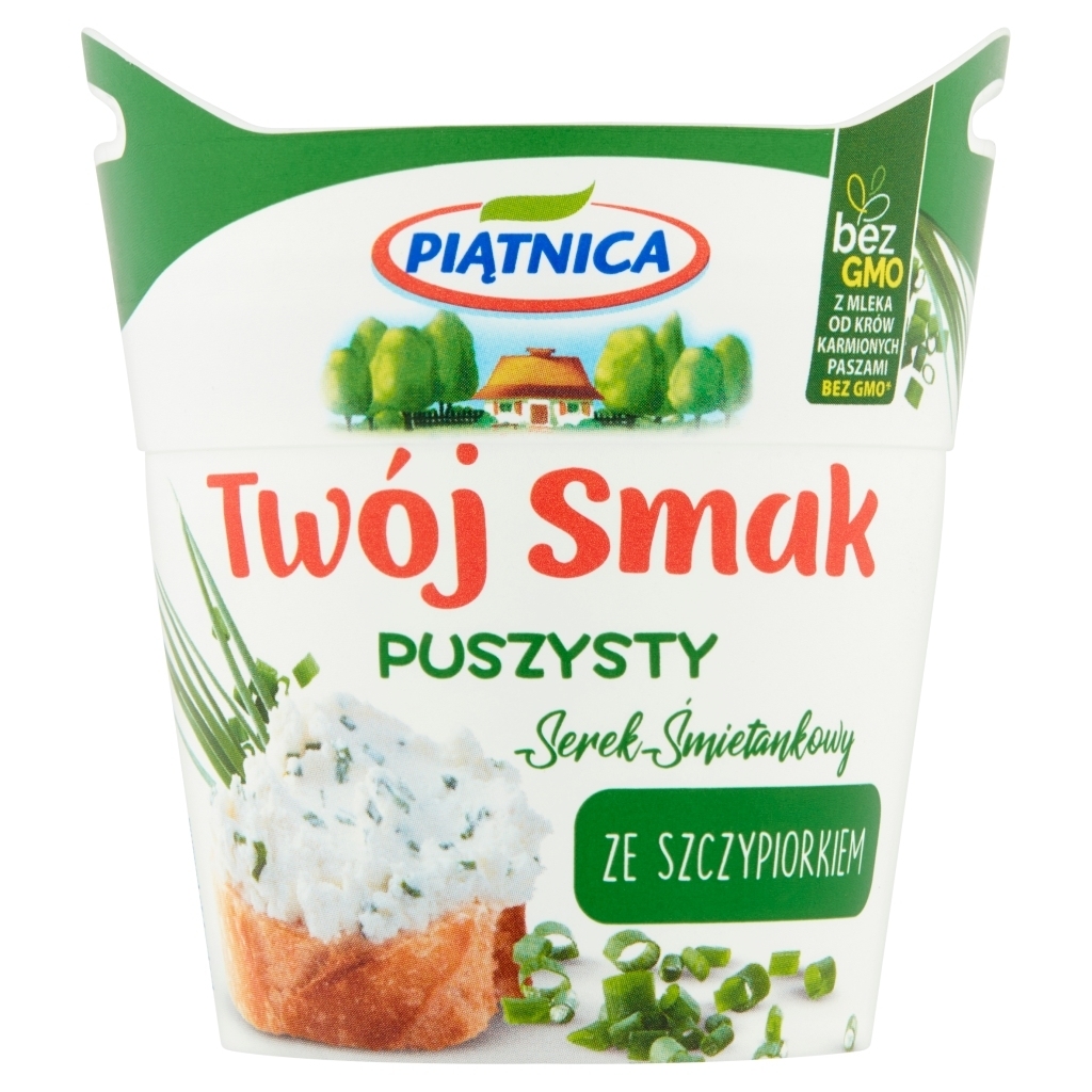 Piątnica Twój Smak Serek śmietankowy puszysty ze szczypiorkiem 150 g ... Piątnica Twój Smak Serek śmietankowy puszysty ze szczypiorkiem 150 g ...