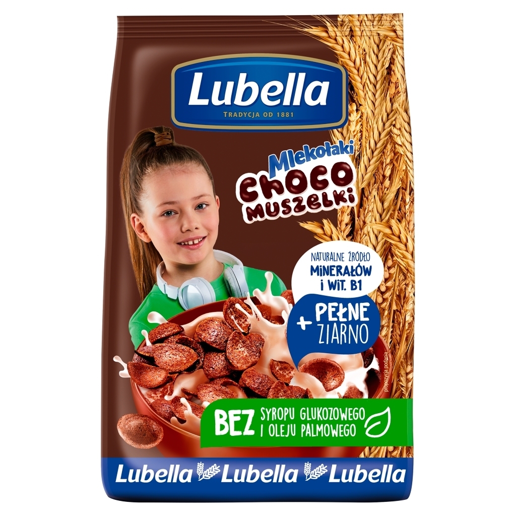 Lubella Mlekołaki Choco muszelki Zbożowe muszelki o smaku czekoladowym ...