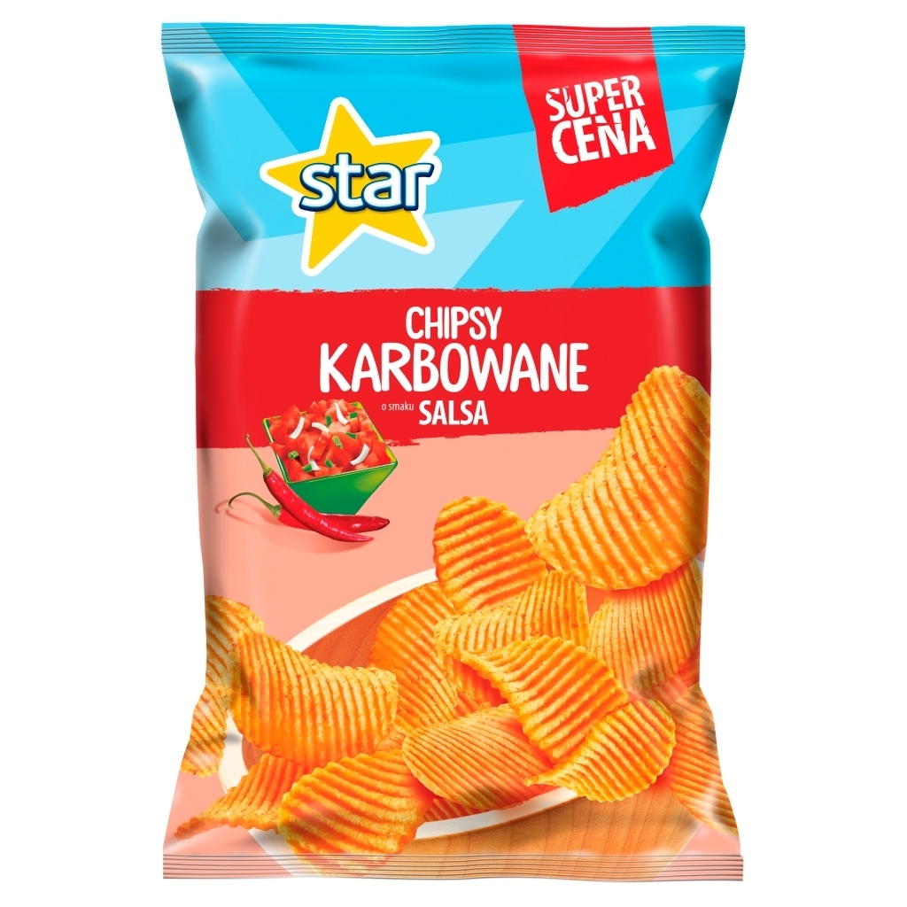 Star Chipsy karbowane o smaku salsa 130 g - 24% TANIEJ! - promocja ...