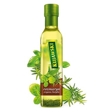 Kujawski Olej rzepakowy z pierwszego tłoczenia z rozmarynem oregano i bazylią 250 ml - 21% ...