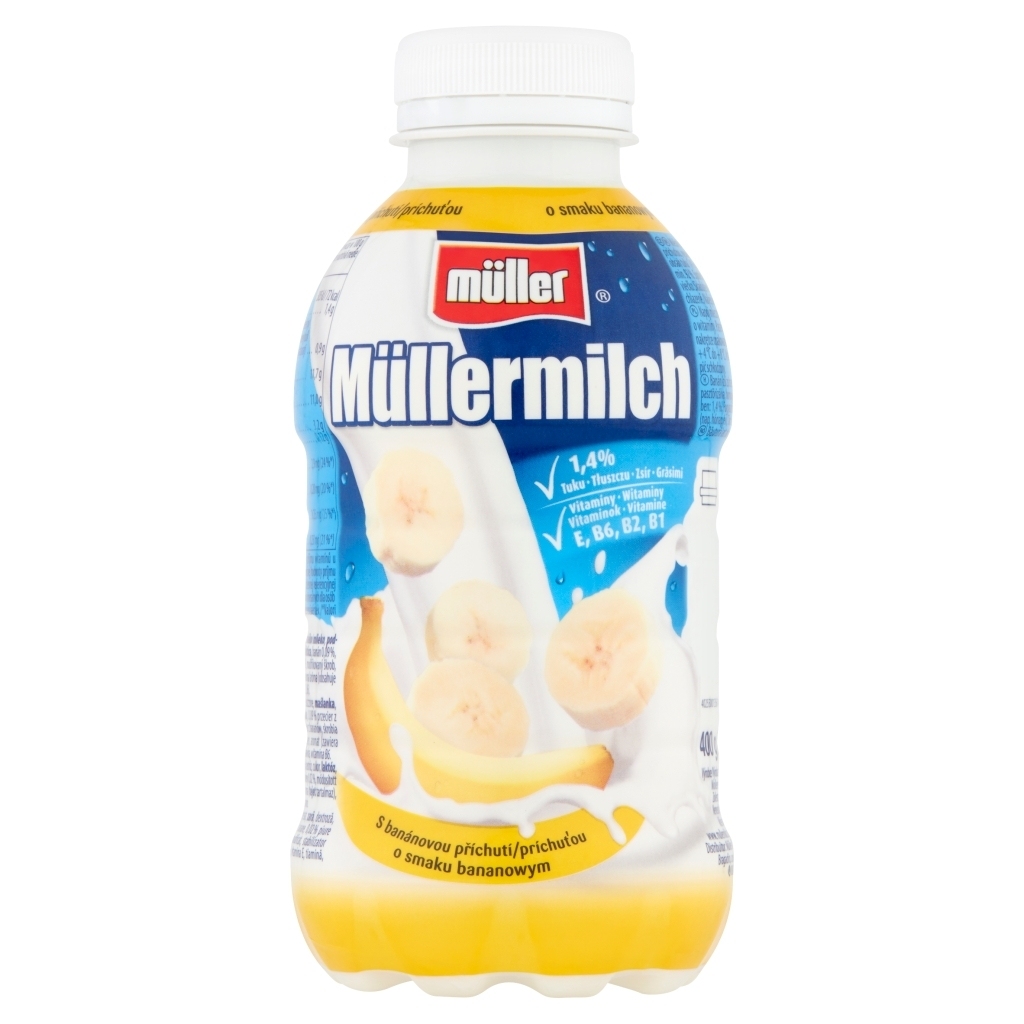 Müller Müllermilch Napój mleczny o smaku bananowym 400 g - promocja Jan ...