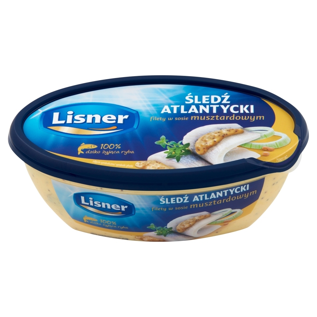 Lisner Śledź atlantycki filety w sosie musztardowym 280 g - promocja ...