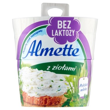 Almette Puszysty serek twarogowy z ziołami bez laktozy 150 g - 19% ...
