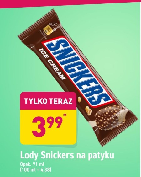 Lody Snickers - promocja Aldi - Ding.pl