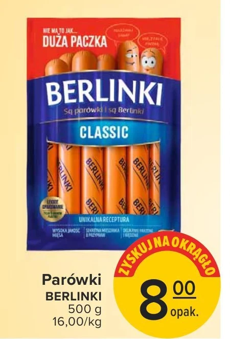 Parówki Berlinki - promocja Carrefour - Ding.pl