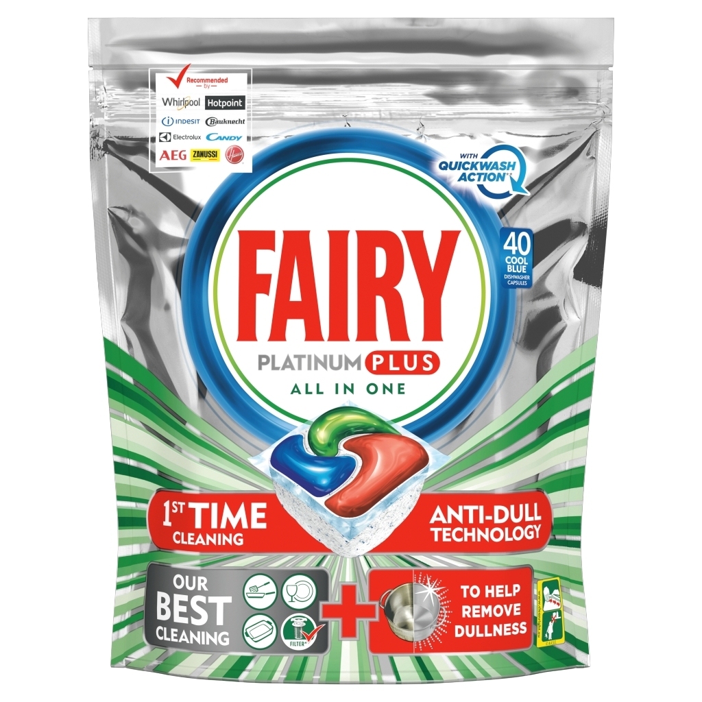 Fairy Platinum Plus Regular Tabletki do zmywarki, 40 kapsułek ...