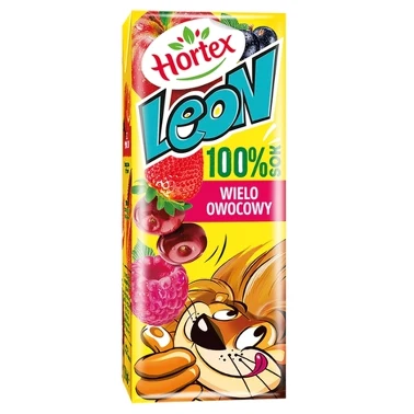 Hortex Leon i Przyjaciele Sok 100 % wieloowocowy 200 ml - 26% TANIEJ! - promocja Carrefour ...