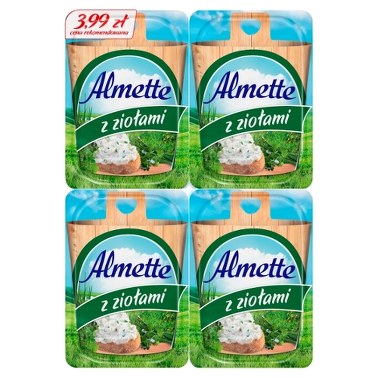 Almette Puszysty serek twarogowy z ziołami 120 g (4 x 30 g) - promocja ...