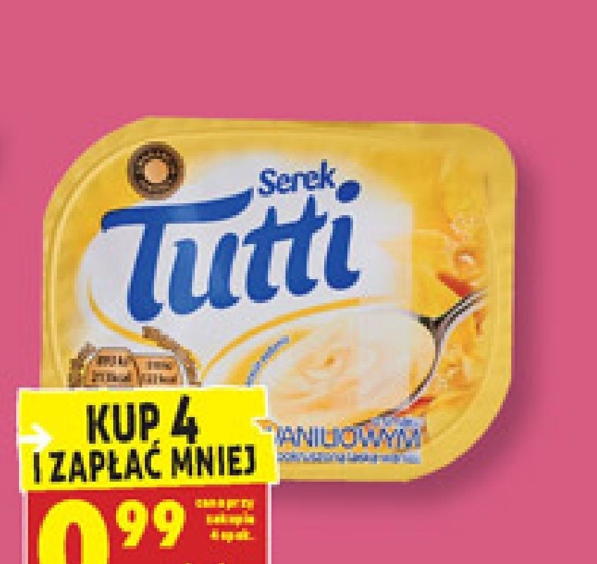 Archiwum | Serek homogenizowany Tutti - Biedronka 04. 01. 2021 - 09. 01 ...