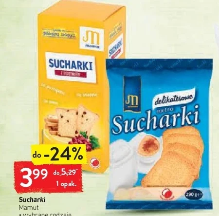 Sucharki Mamut - 24% TANIEJ! - promocja Intermarche Super - Ding.pl