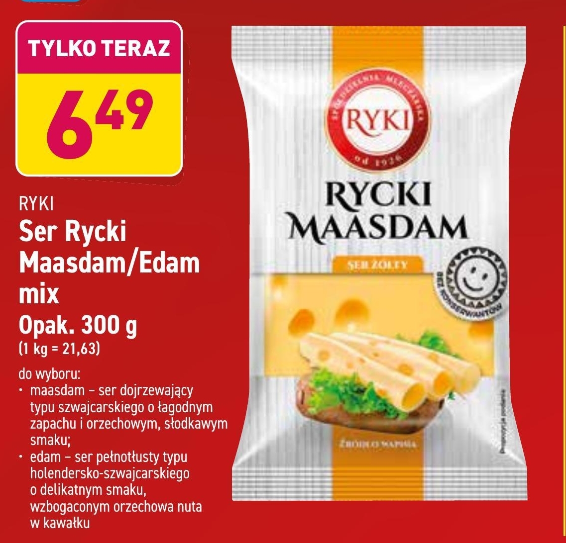 Archiwum | Ser Edam Rycki, Hit z Ryk light Sot na wagę, 1 kg - Real 05 ...