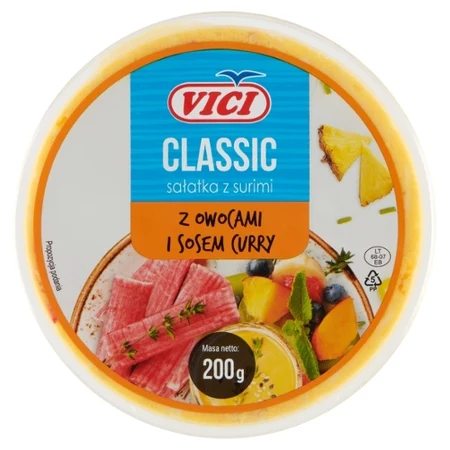 Vici Classic Sałatka z surimi z owocami i sosem curry 200 g - promocja Aldi - Ding.pl