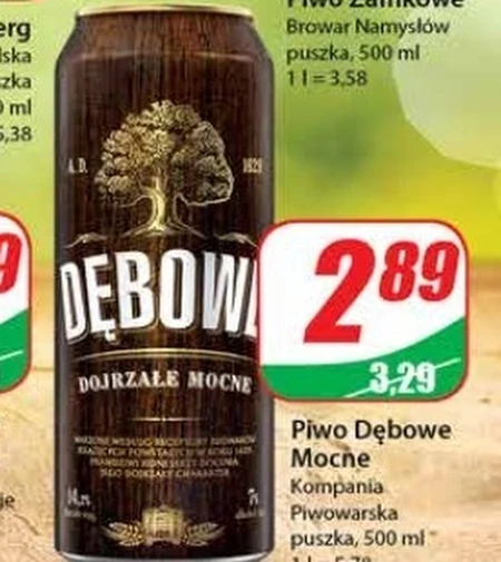 Piwo Dębowe - 12% TANIEJ! - promocja Dino - Ding.pl