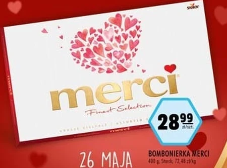 Bombonierka Merci - promocja Stokrotka Supermarket - Ding.pl