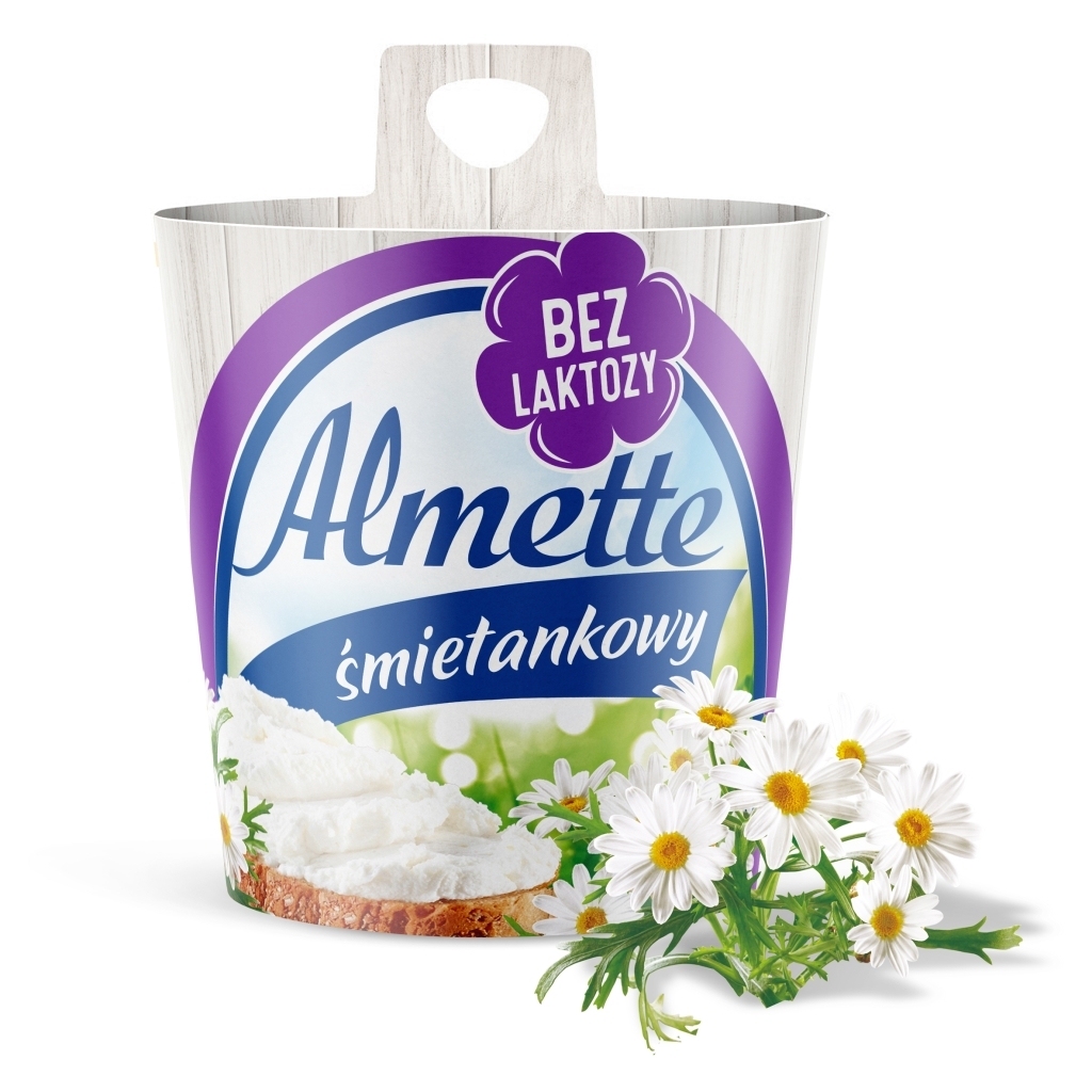 Almette Puszysty serek twarogowy śmietankowy bez laktozy 150 g ...