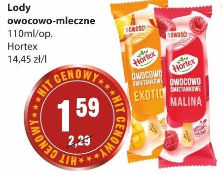 Lody Hortex - 30% TANIEJ! - promocja PSS Społem Głogów - Ding.pl