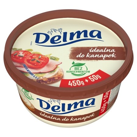 Delma Margaryna półtłusta o smaku masła 500 g - promocja Pokusa - Ding.pl