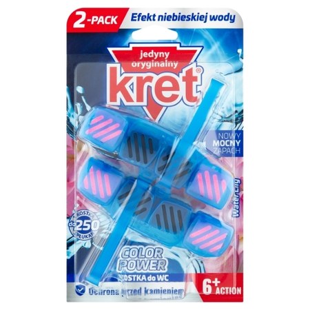 Kret Color Power Water Lily Kostka do WC 2 x 40 g - promocja Selgros ...