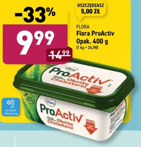 Margaryna Flora ProActiv - 33% TANIEJ! - promocja Aldi - Ding.pl