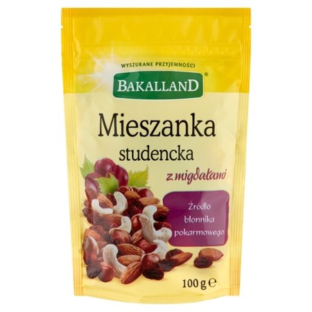 Bakalland Mieszanka studencka z migdałami 100 g - 33% TANIEJ! - promocja PSS Rzeszów - Ding.pl