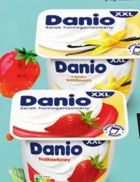 Danio Serek homogenizowany truskawkowy 200 g - 28% TANIEJ! - promocja ...