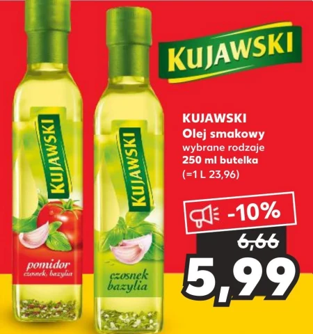 Kujawski Olej rzepakowy z pierwszego tłoczenia z czosnkiem 250 ml - 10% TANIEJ! - promocja ...