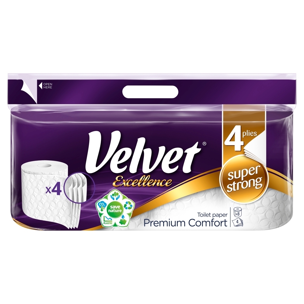 Velvet Excellence Premium Comfort Papier toaletowy 8 rolek - promocja ...