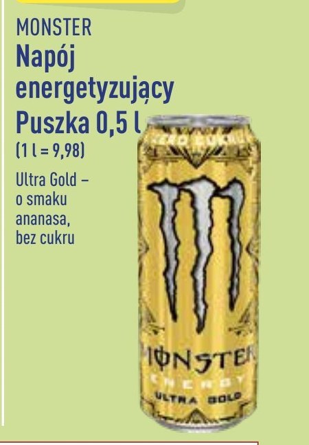 Monster Energy Ultra Citron Gazowany napój energetyczny 500 ml ...